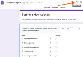 How to add ranked choices in questions in Google Forms | The Jotform Blog