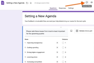 How to add ranked choices in questions in Google Forms | The Jotform Blog