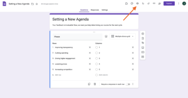 How to add ranked choices in questions in Google Forms | The Jotform Blog