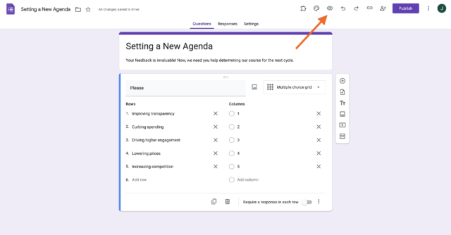 How to add ranked choices in questions in Google Forms | The Jotform Blog