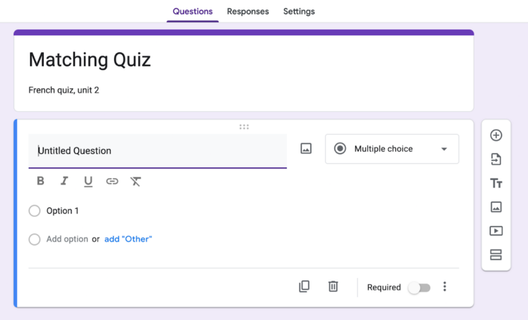 How to create a matching question on Google Forms | The Jotform Blog