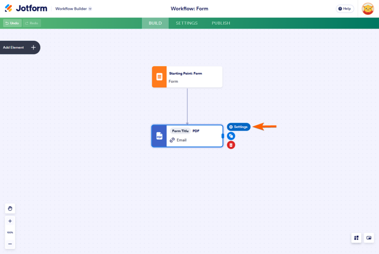 How to Set Up the PDF Element in Jotform Workflows