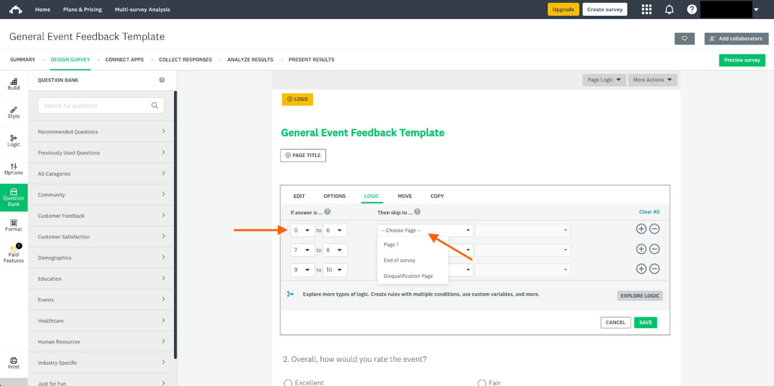 How to create conditional survey questions in SurveyMonkey | The Jotform Blog