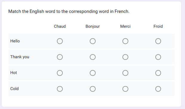 How to create a matching question on Google Forms | The Jotform Blog