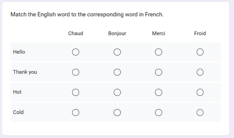 How to create a matching question on Google Forms | The Jotform Blog