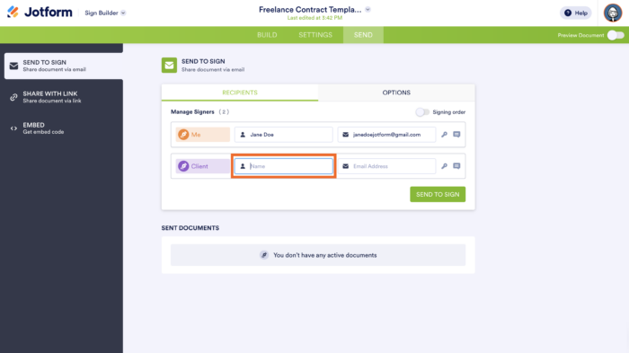How to create and send an online contract for signing | The Jotform Blog