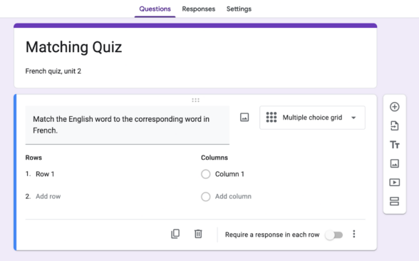 How to create a matching question on Google Forms | The Jotform Blog