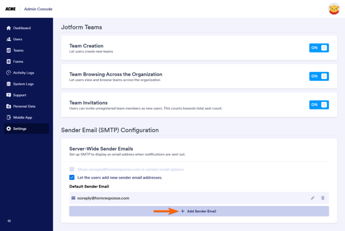 How to Add a Server Wide Custom Sender Email Using Google SMTP