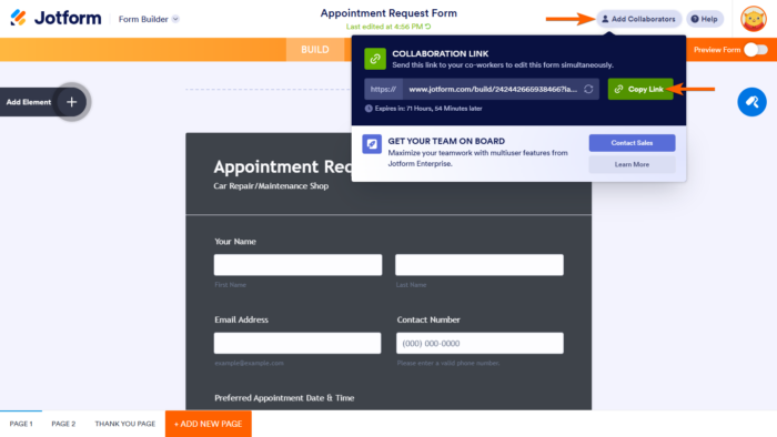 How to Share Your Form With Collaborators