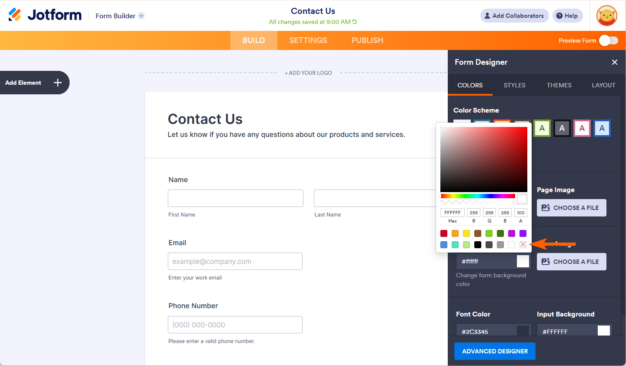 How to Make Your Form Background Transparent