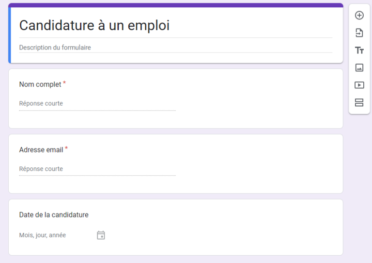 Comment créer un formulaire de candidature dans Google Forms | The ...