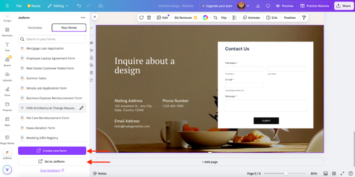 Jotform Enterprise is now available on Canva | The Jotform Blog