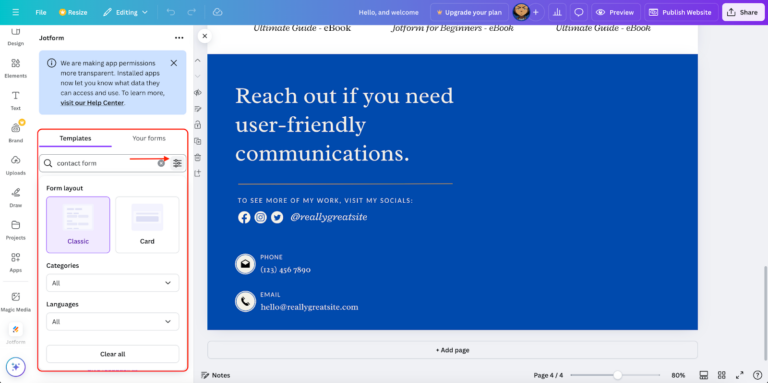 Jotform Enterprise is now available on Canva | The Jotform Blog