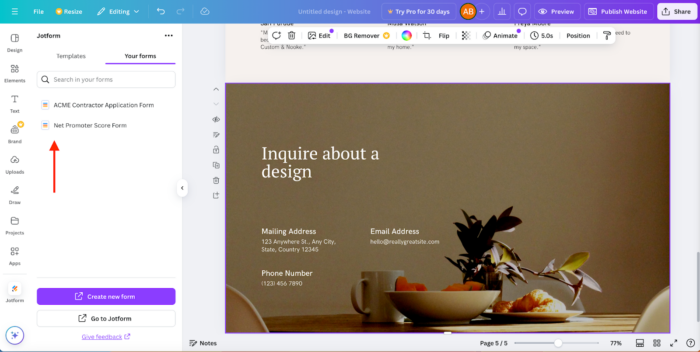 Jotform Enterprise is now available on Canva | The Jotform Blog