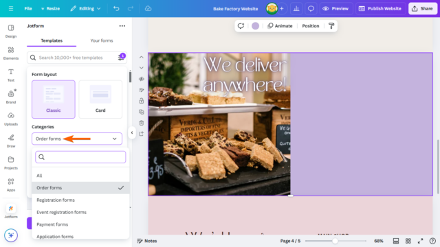 How to Filter Form Templates for Your Canva Designs