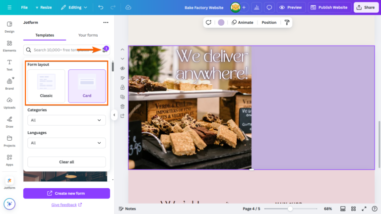 How to Filter Form Templates for Your Canva Designs