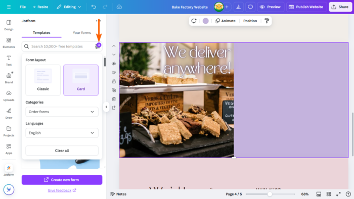 How to Filter Form Templates for Your Canva Designs