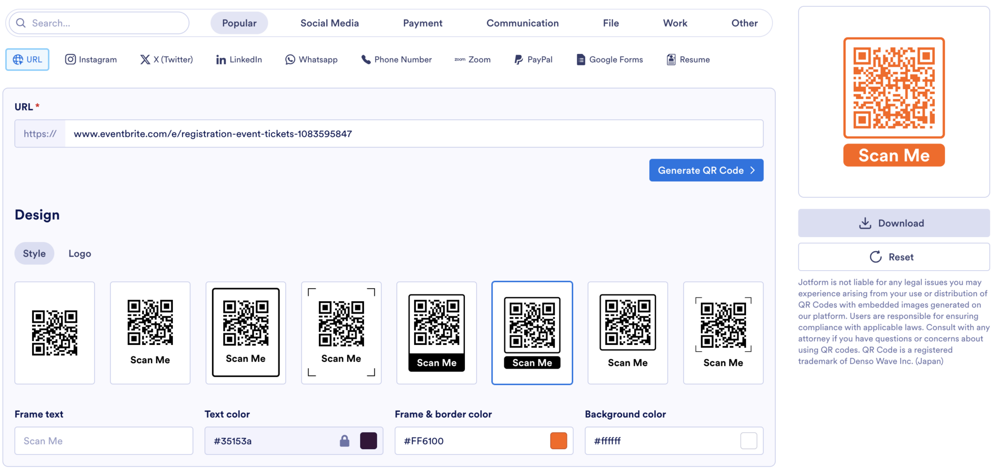 How to create a QR code for an Eventbrite event | The Jotform Blog