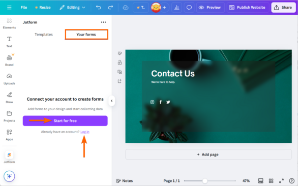 How to Add and Embed a Form to Canva