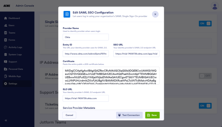 Announcing multiple single sign-on (Multi-SSO) integrations for Jotform ...