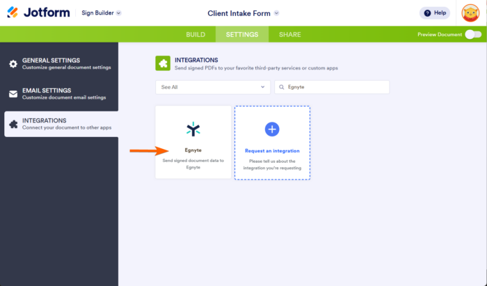 How to Integrate Egnyte With Jotform Sign