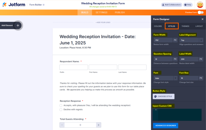 Customizing Forms for a Canva-Perfect Look
