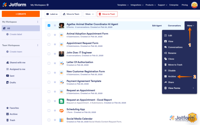 How to Manage Assets on Workspace