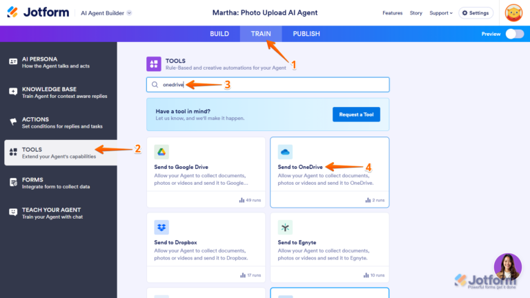 How to Integrate Jotform AI Agents with OneDrive