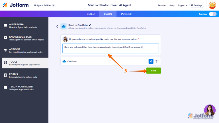 How to Integrate Jotform AI Agents with OneDrive