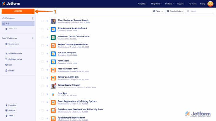 How to Create Assets on Workspace