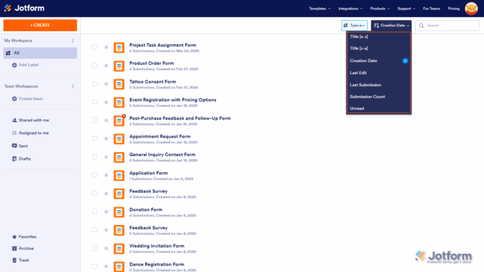 How to Filter and Sort Assets on Workspace