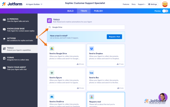 How to Integrate Jotform AI Agents with Google Drive