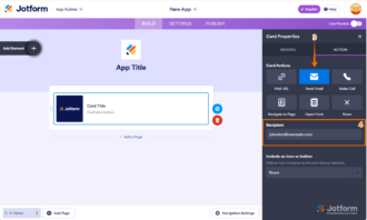 How to Use Actions in Jotform App Builder
