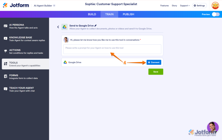 How to Integrate Jotform AI Agents with Google Drive