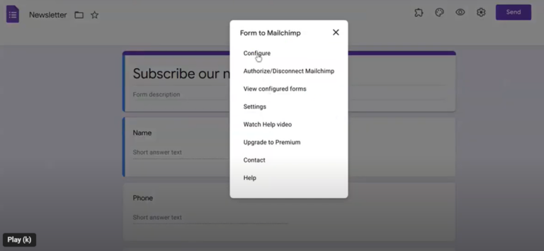 8 steps to connect Google Forms to Mailchimp | The Jotform Blog