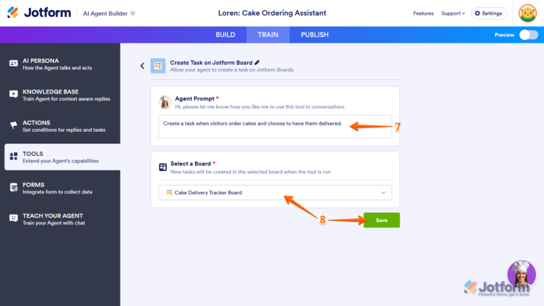 How to Create a Task Based on an AI Agent Conversation
