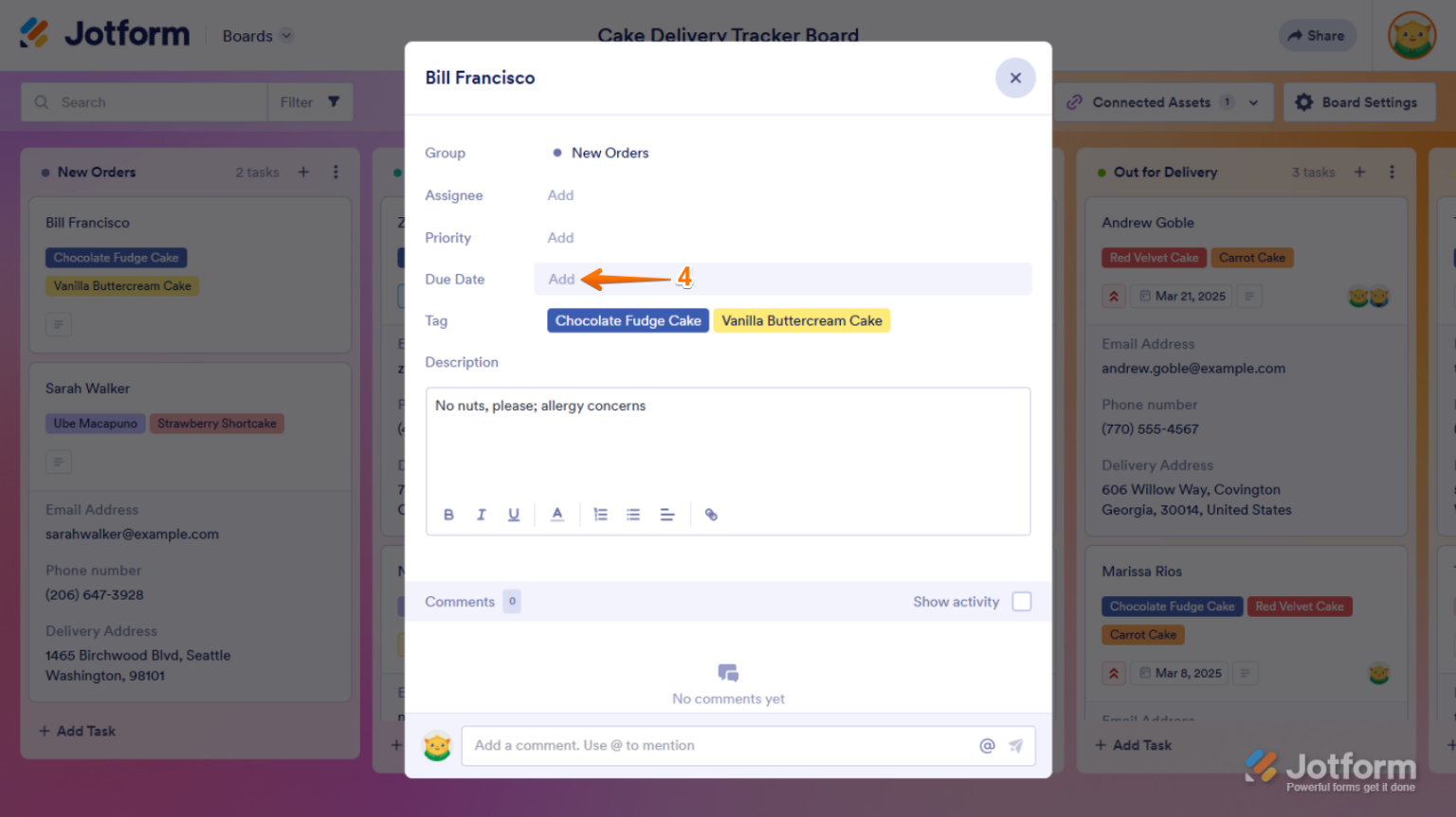 How to Add a Due Date to Tasks on Jotform Boards