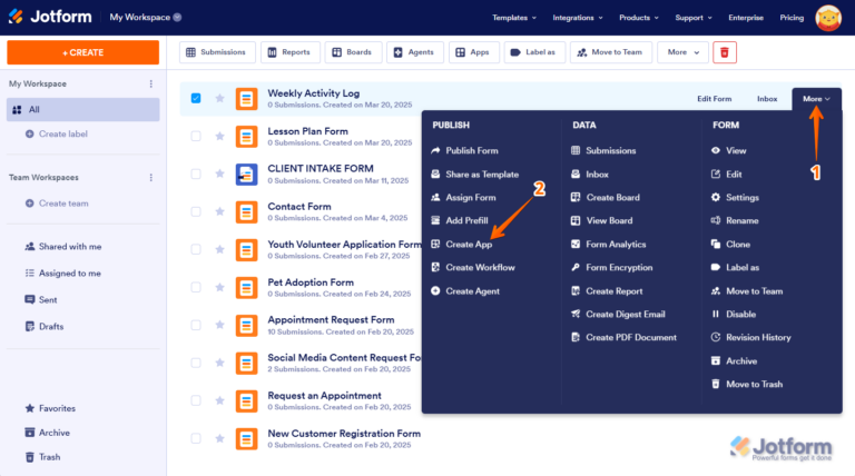 How to Create a Jotform App