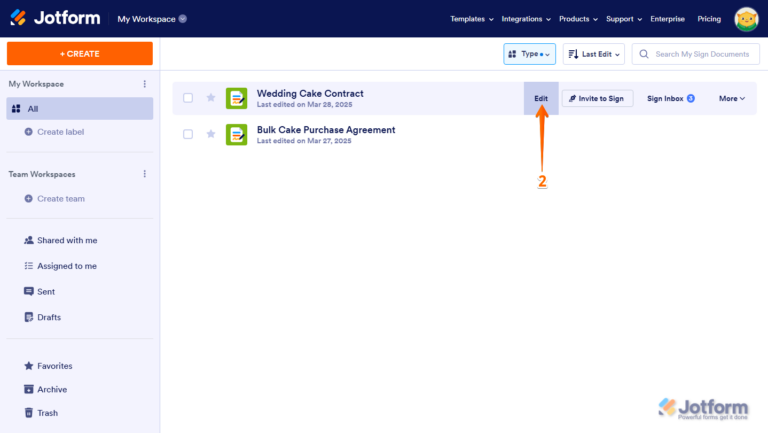 How to Create a Task with a Jotform Sign Document