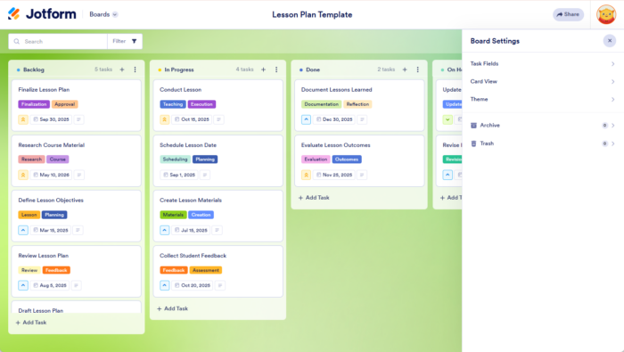 How to Personalize Jotform Boards