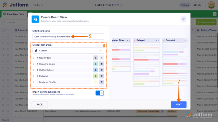How to Create Board in Jotform Tables