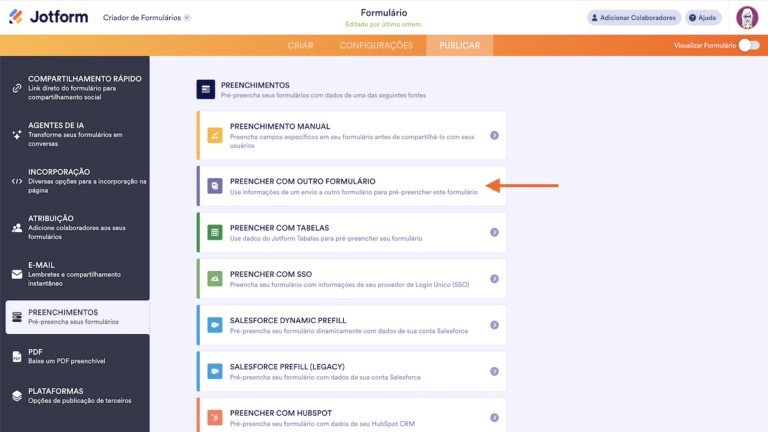 Como Preencher Previamente um Formulário com Dados de Outro Formulário