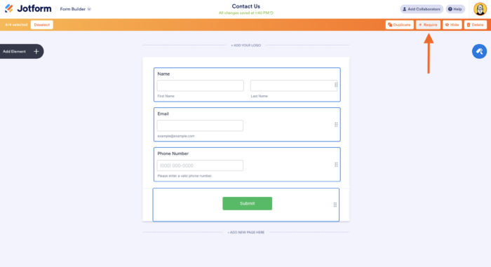 How to make all questions required in Google Forms | The Jotform Blog