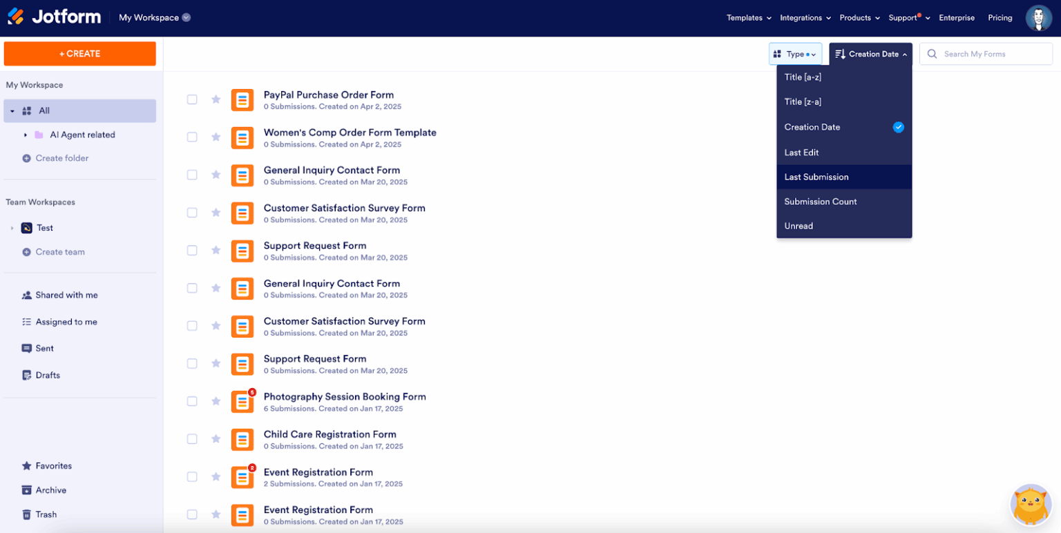 Welcome to the new My Workspace | The Jotform Blog