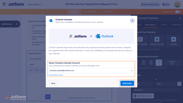 How to Integrate your Jotform Appointments with Microsoft Outlook Calendar