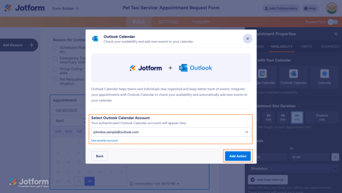 How to Integrate your Jotform Appointments with Microsoft Outlook Calendar
