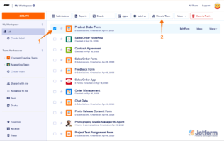 How to Move Your Forms and Other Assets to Your Jotform Team