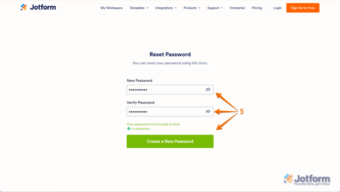 How to Reset Your Jotform Password