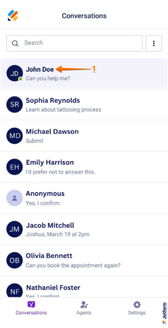 How to Take Over Chat in AI Agent Mobile App