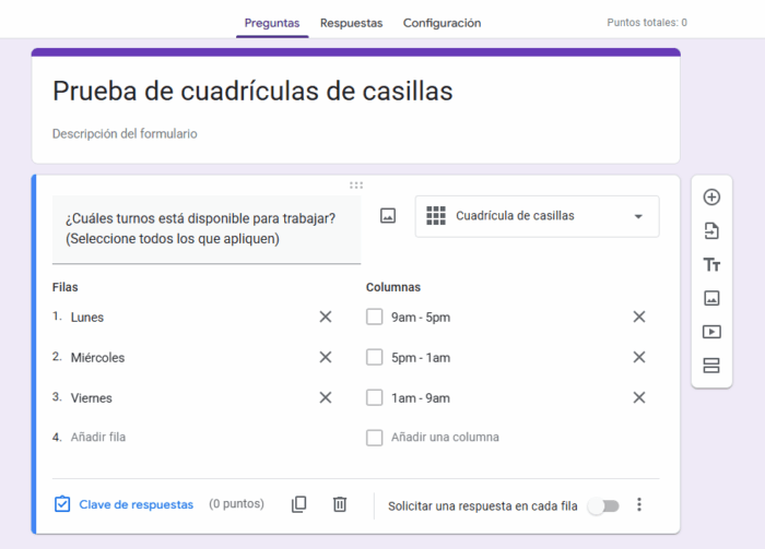 Cómo crear una cuadrícula de casillas en Google Forms | The Jotform Blog